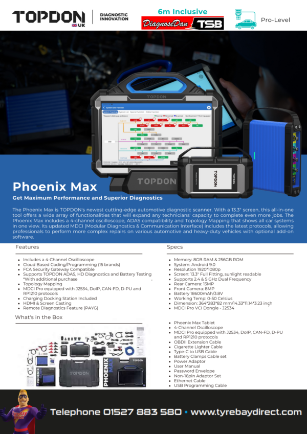 Phoenix Max by Topdon now at Tyre Bay Direct